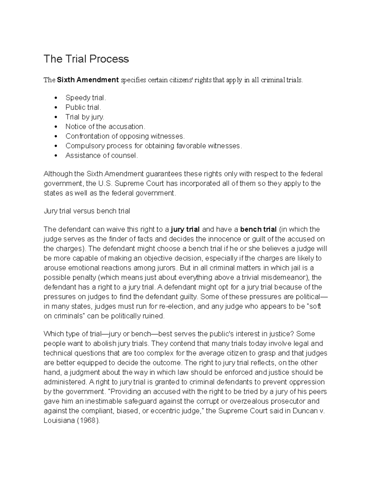 The Trial Process - Practice Notes - The Trial Process The Sixth ...