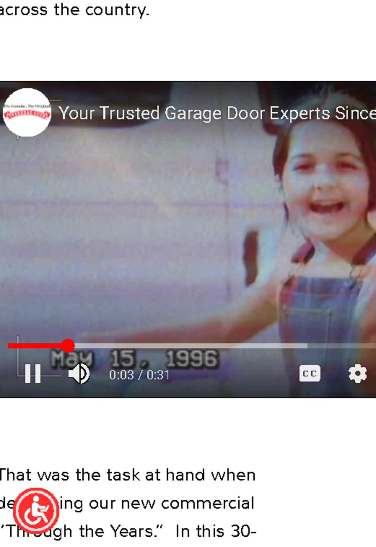 Blog Your Families Garage Door Company Through the Years - BIO 1021 ...