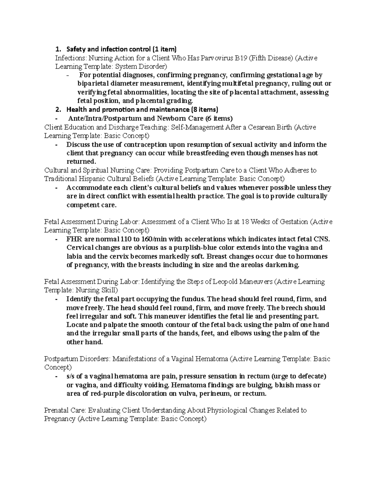 Critical points NS 343 - Safety and infection control (1 item) Infections: Nursing Action for a ...