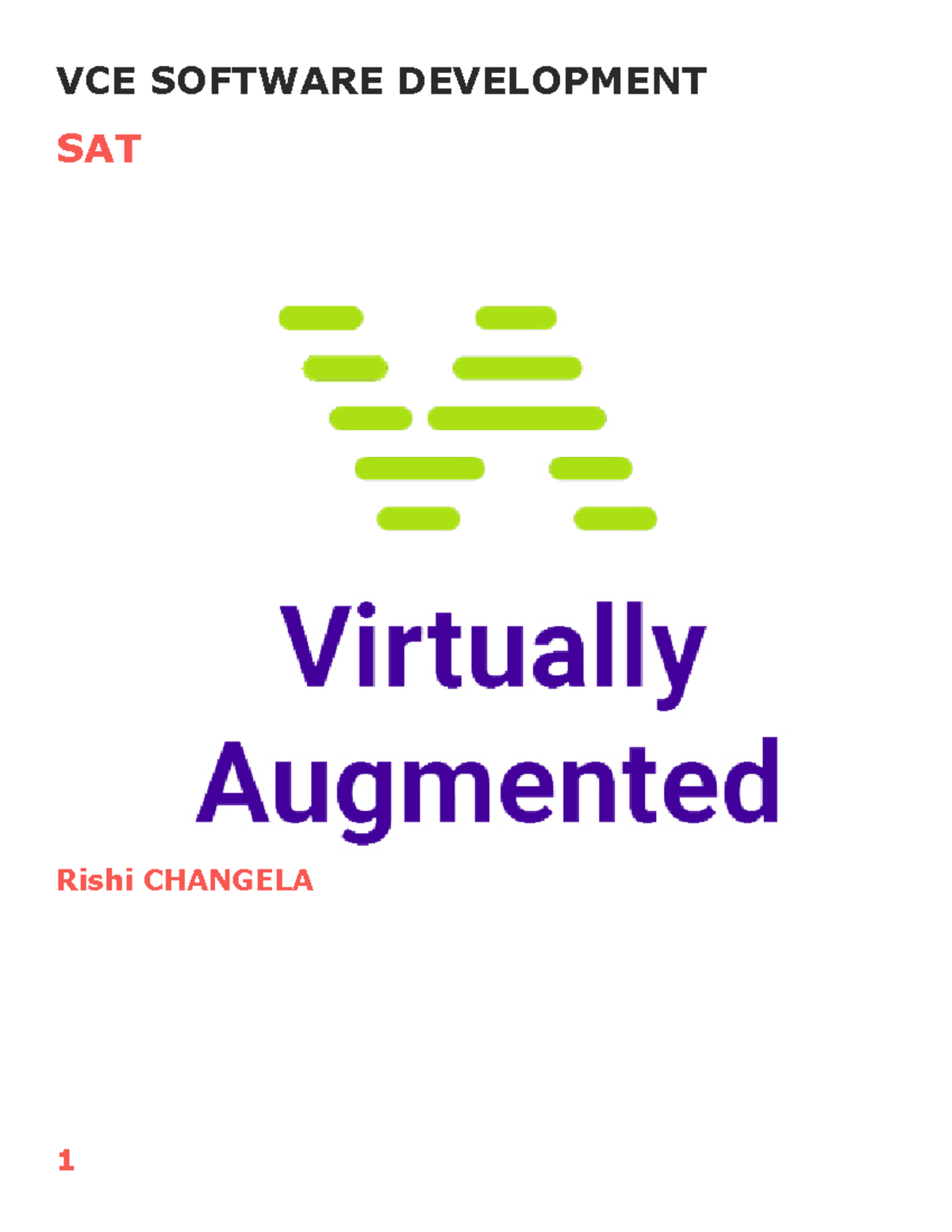 Rishi Changela vce software development sat - Studocu