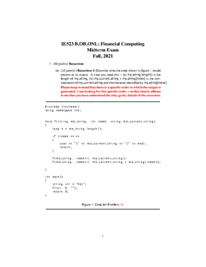Sample Mid Term Exam With Answers - George Pennacchi 30 September 2022 Sample Mid-Term Exam ...