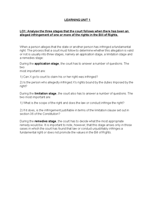 Script - notes - FUR2601 - Unisa - Studocu