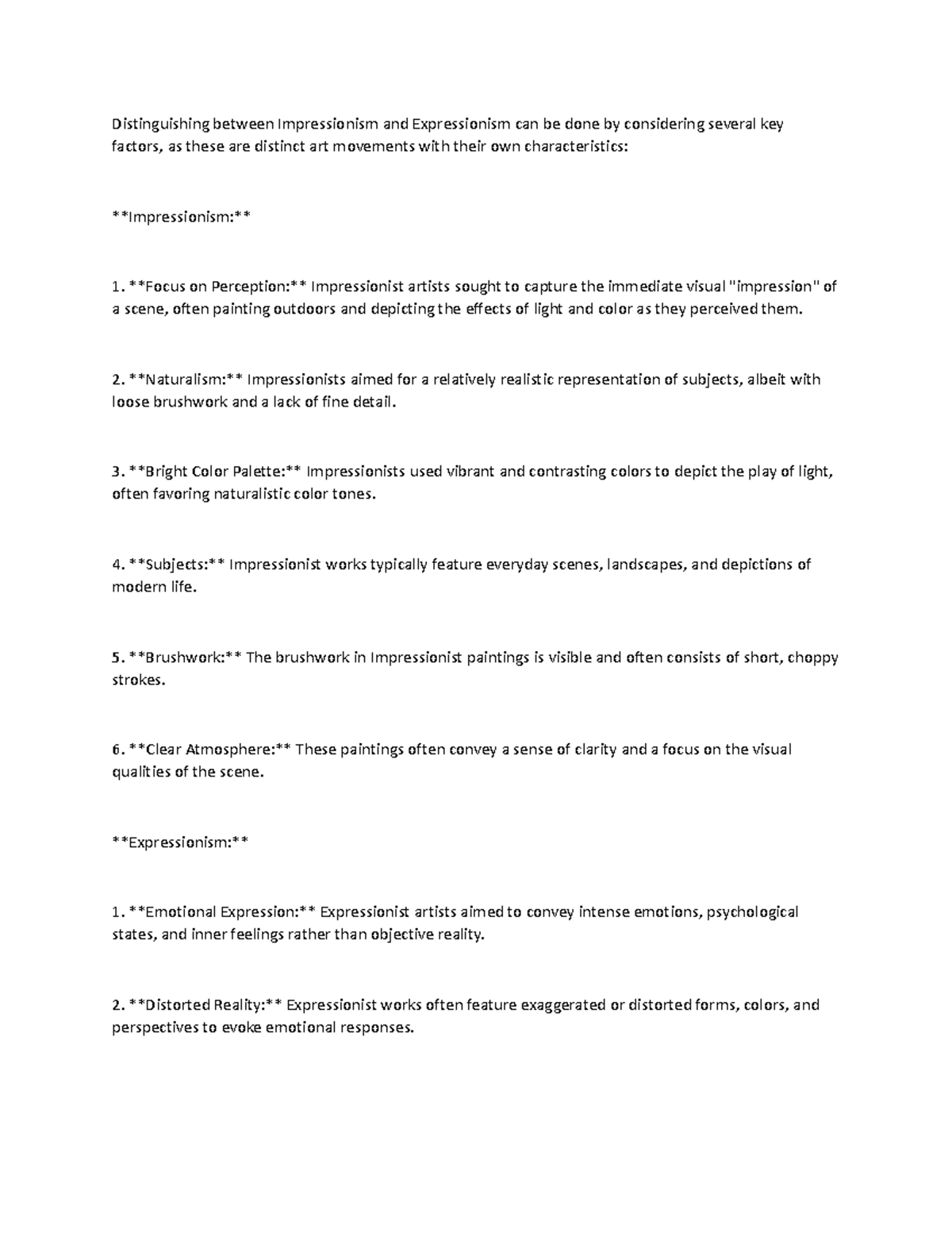 Imp vs. exp - expressionist - Distinguishing between Impressionism and ...