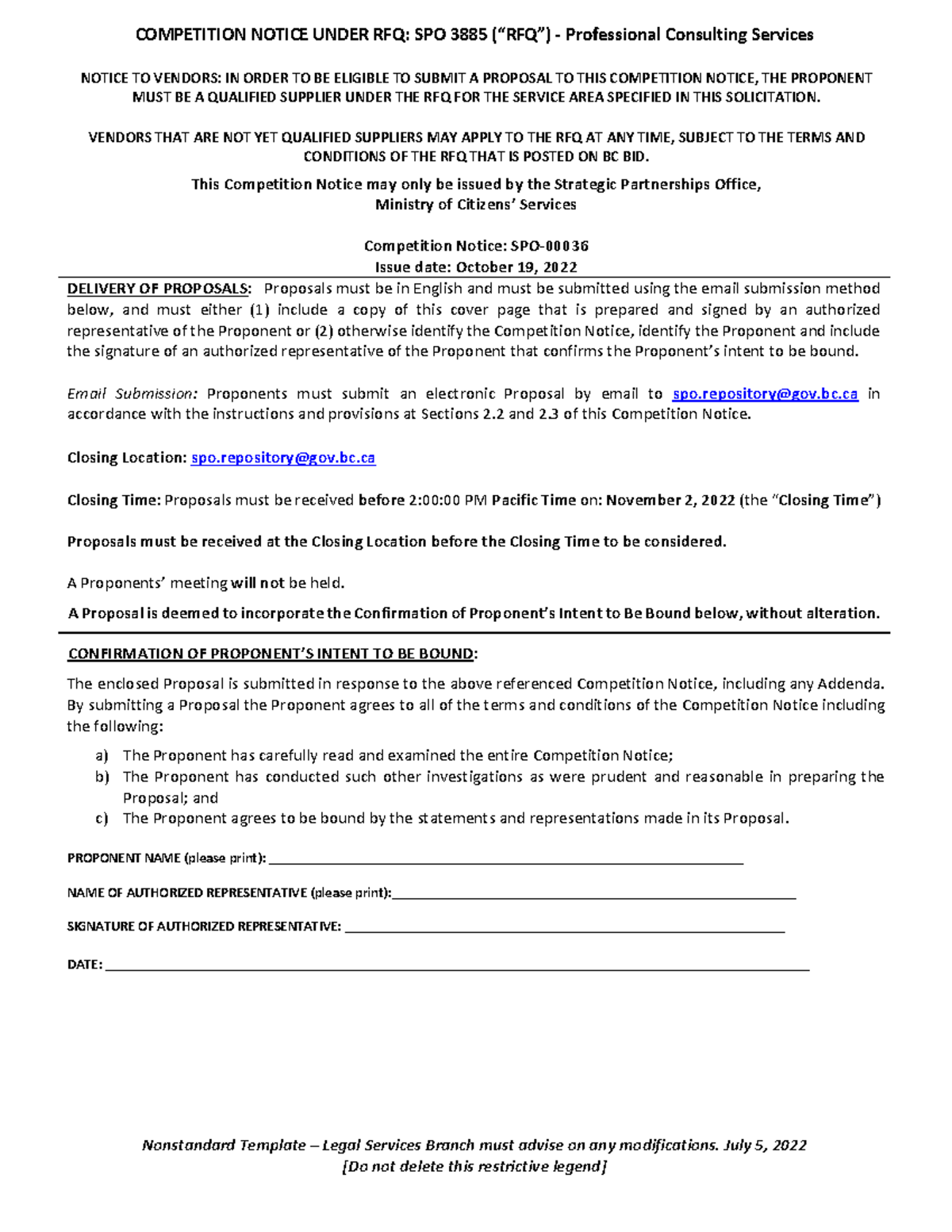 SPO RFQ - Professional Consulting Services - CN SPO-00036 - COMPETITION ...