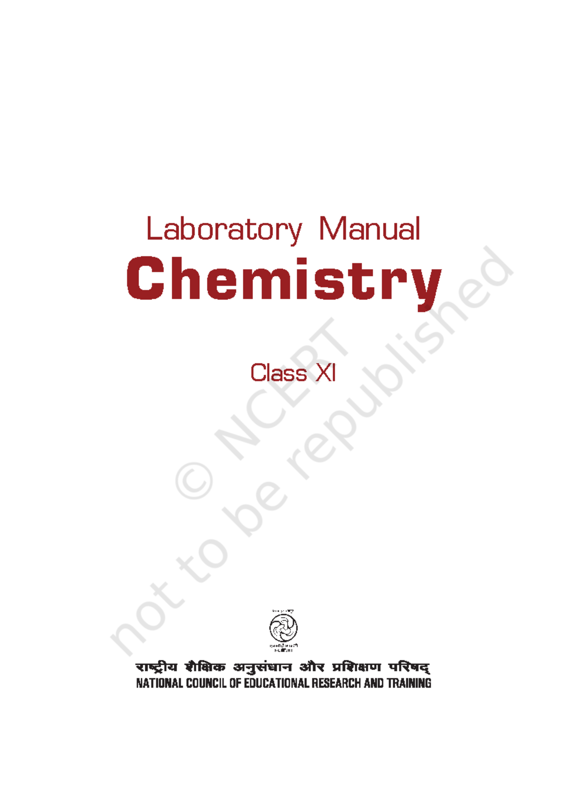 Class 11 ncert lab manual - Laboratory Manual Chemistry Class XI ...
