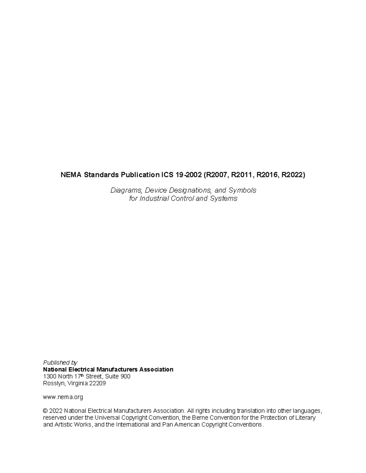 NEMA ICS 19-2002 (R2022) Watermarked 2024-07-30 - copia - NEMA ...