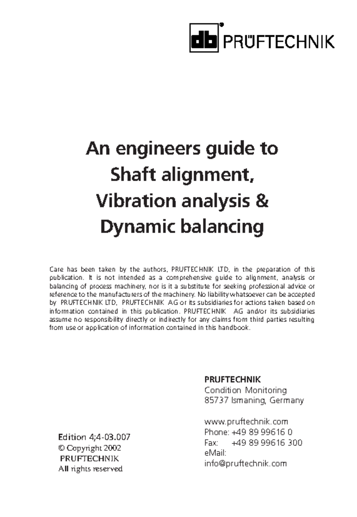 An engineers guide to Shaft alignment, Vibration analysis & Dynamic balancing ( PDFDrive ) - Studocu