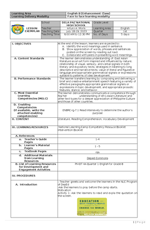 Catch-Up Friday Implementation Report - ####### Doc. Ref. Code SDO-OSDS ...