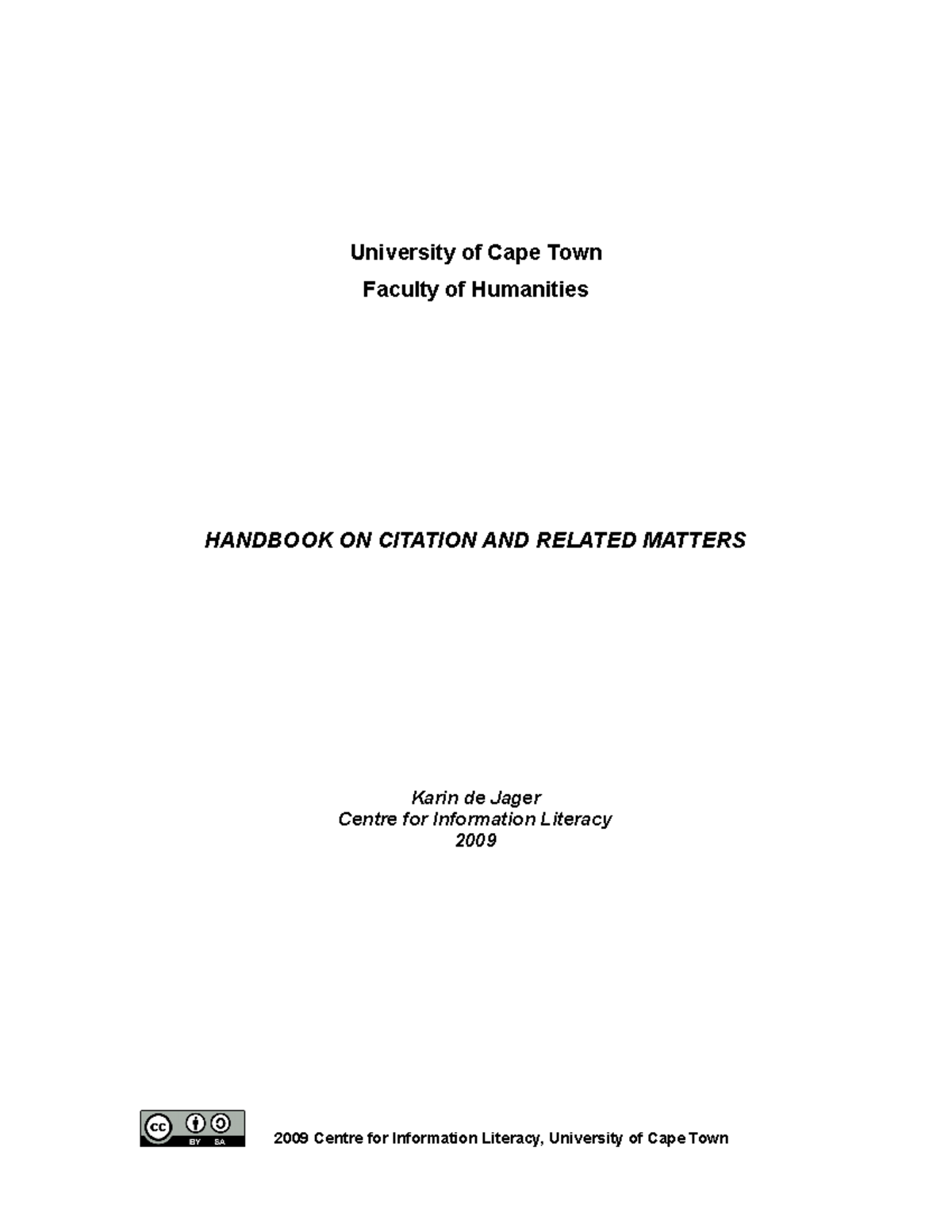 09 Citation Handbook ccd - University of Cape Town Faculty of ...