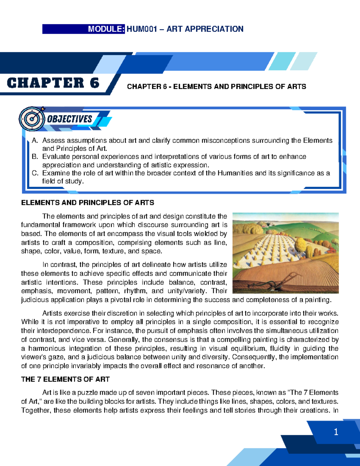 Chapter 6 - Elements AND Principles OF ART - CHAPTER 6 - ELEMENTS AND ...