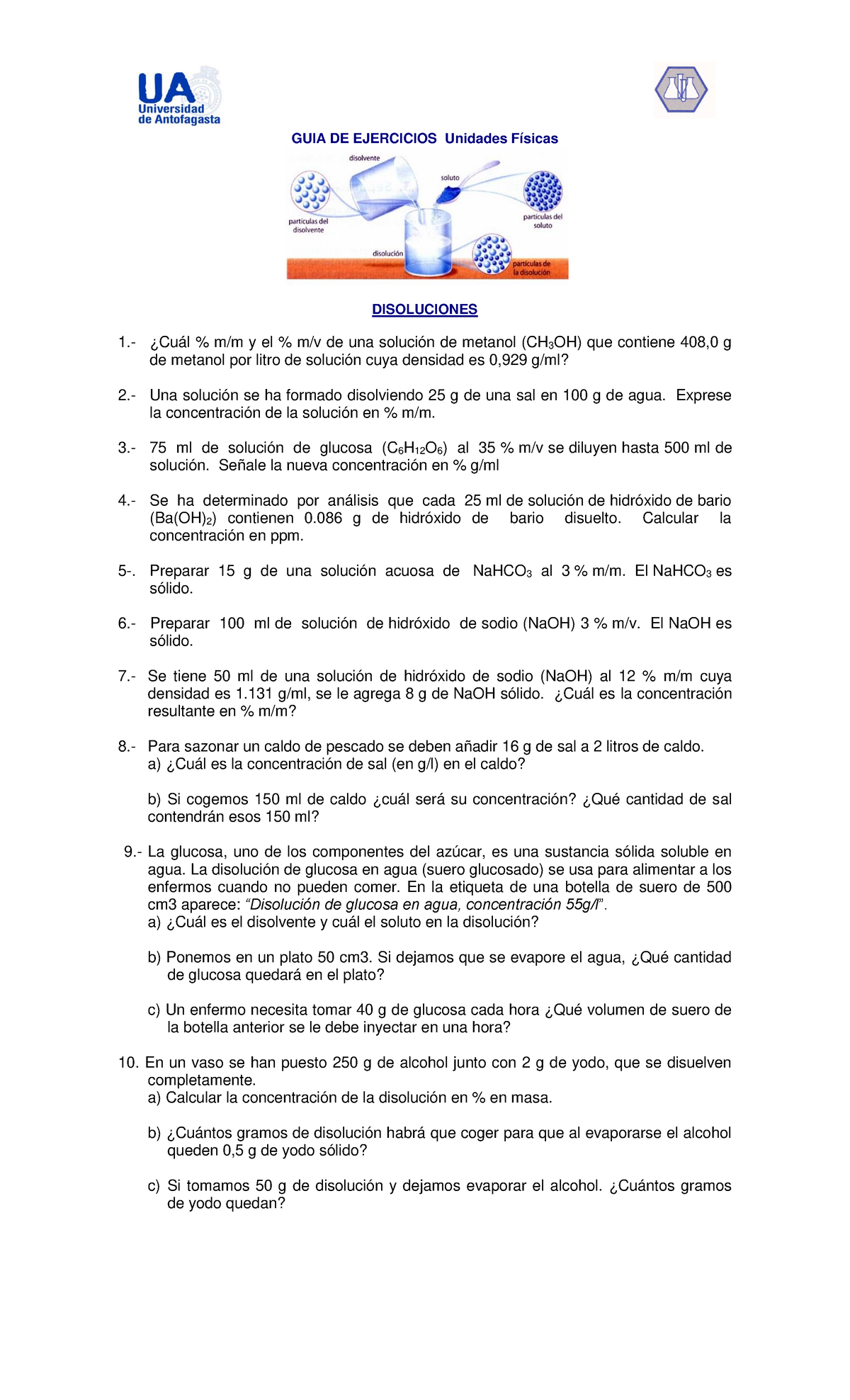 GUIA Ejercicios Soluciones PARA EL Laboratorio - GUIA DE EJERCICIOS Unidades Físicas ...