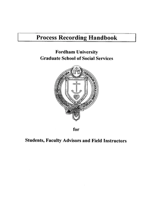 Processing Recording Example - FORDHAM UNIVERSITY GRADUATE SCHOOL OF ...