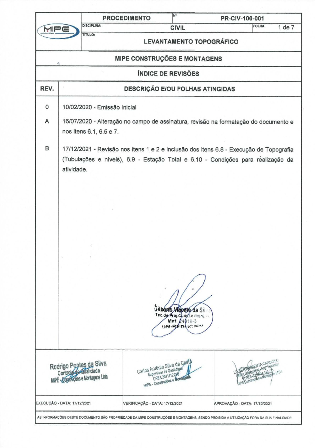 PR CIV 100 001 - procedimento - PROCEDIMENTO PR-CIV- 100 - 001 B ...