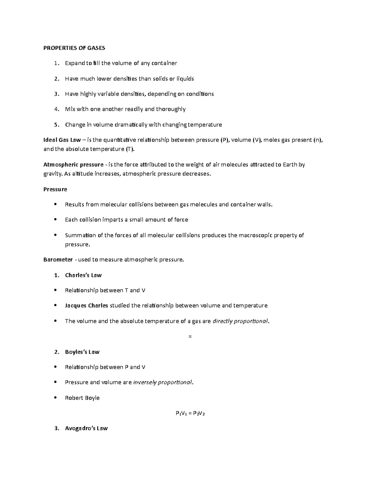 Properties OF Gases - Chem Lec Notes - PROPERTIES OF GASES Expand to ... Properties OF Gases - Chem Lec Notes - PROPERTIES OF GASES Expand to ...