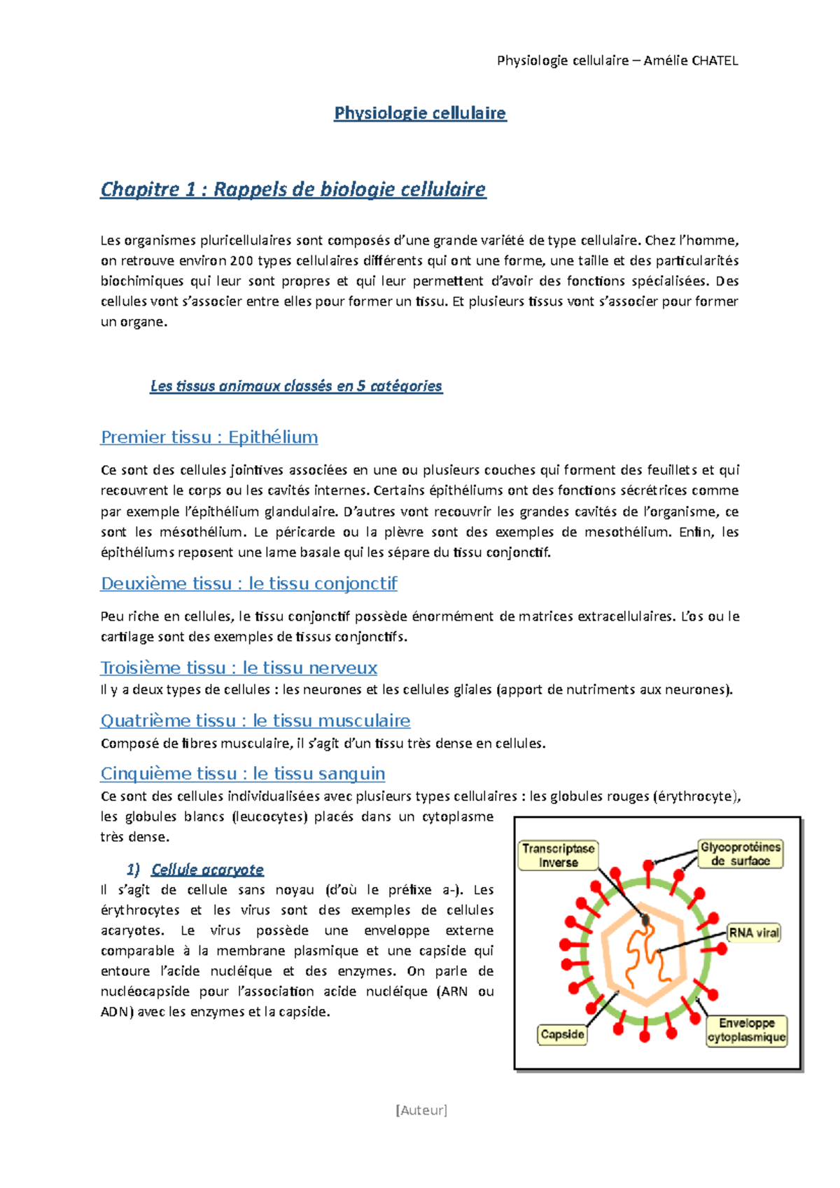 Chapitre 1 - Régulation nerveuse et hormonale - Physiologie cellulaire ...