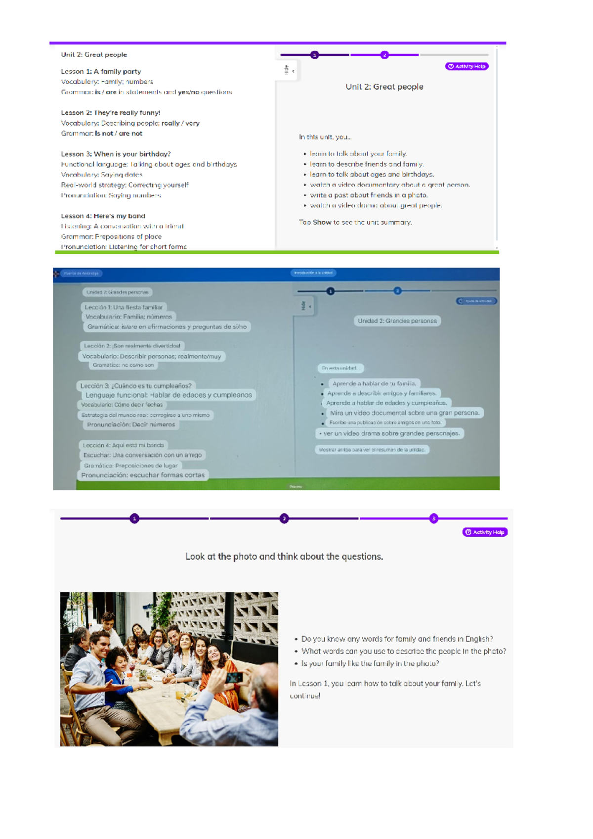 Unidad 2 - ACTIVIDAD 2 DE CAMBRIDGE. - Unit 2: Great people ? Activity ...