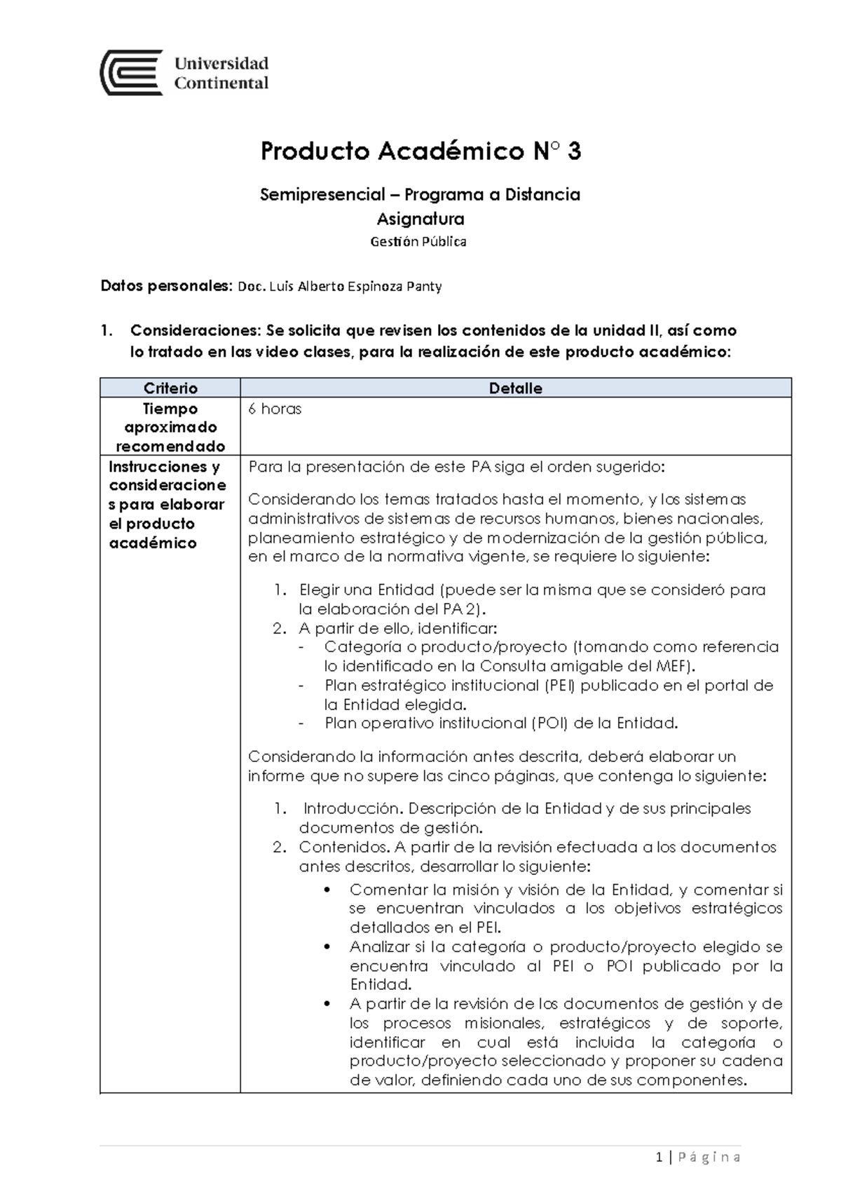 Producto académico 3 - GP 2023 - Producto Académico N° 3 Semipresencial – Programa a Distancia ...