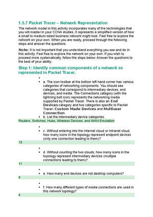 PT 10 - packet tracer - 10.3 Packet Tracer – Connect a Router to a LAN ...