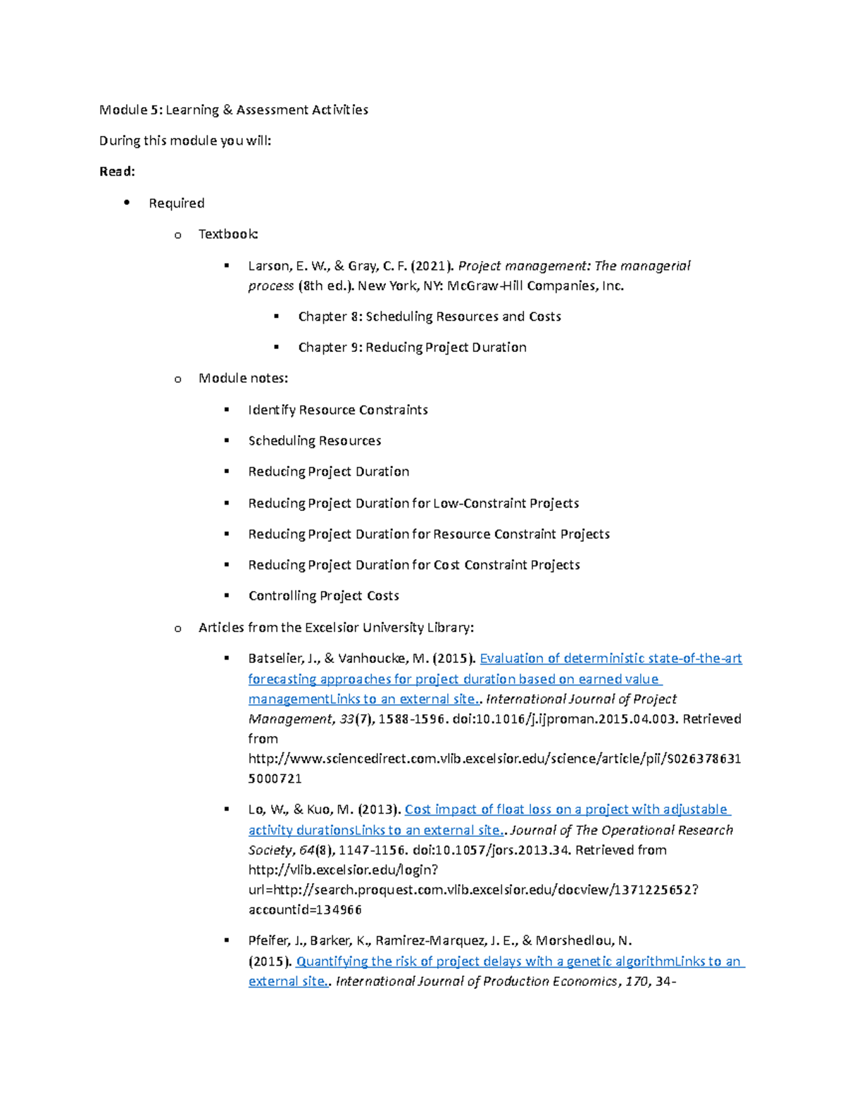 Module 5 - Project Management Principles and Application (BUS530 ...