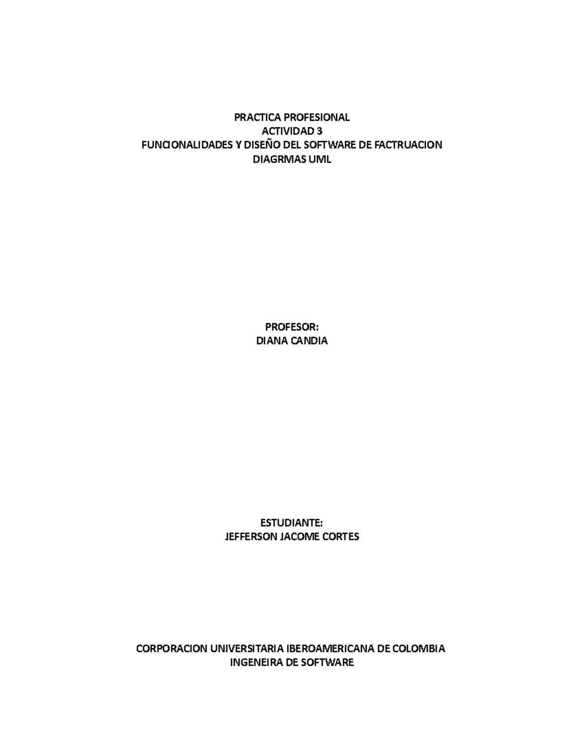 Diagramas UML - uml - PRACTICA PROFESIONAL ACTIVIDAD 3 FUNCIONALIDADES ...