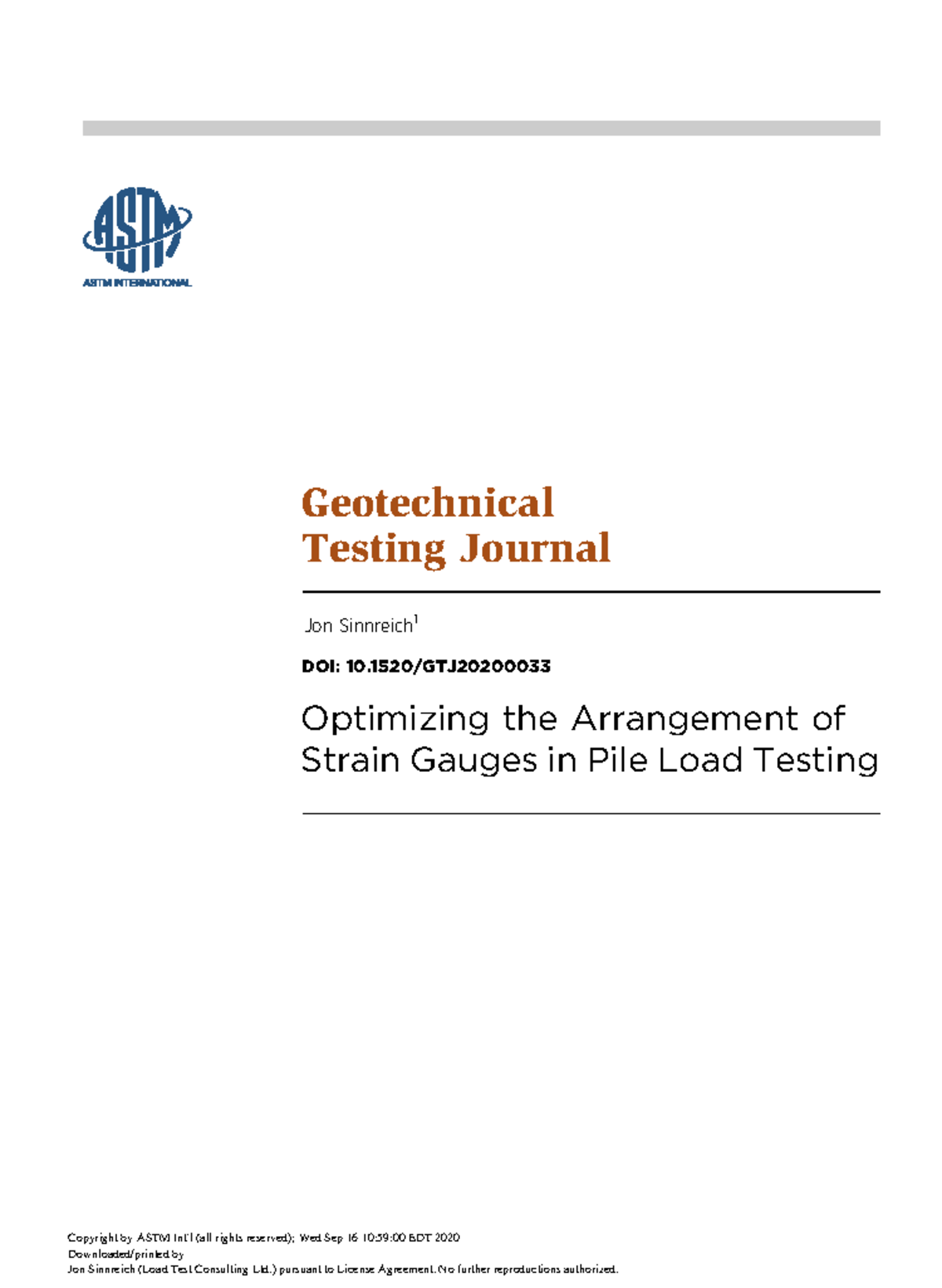 09 2020 Optimizing the Arrangement of Strain Gauges in Pile Load ...