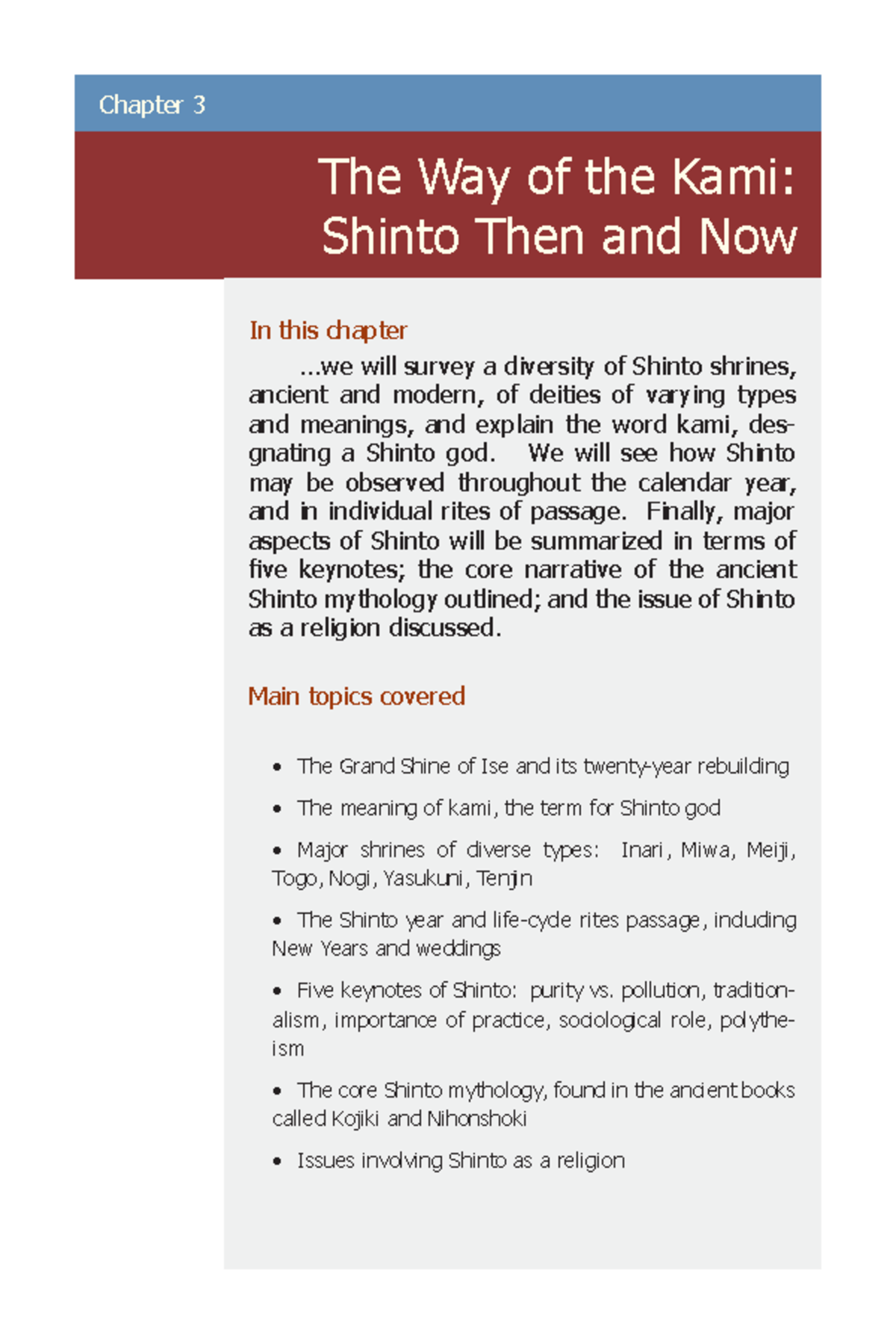 Japanese-religions-ch3sample - Chapter 3 The Way of the Kami: Shinto ...