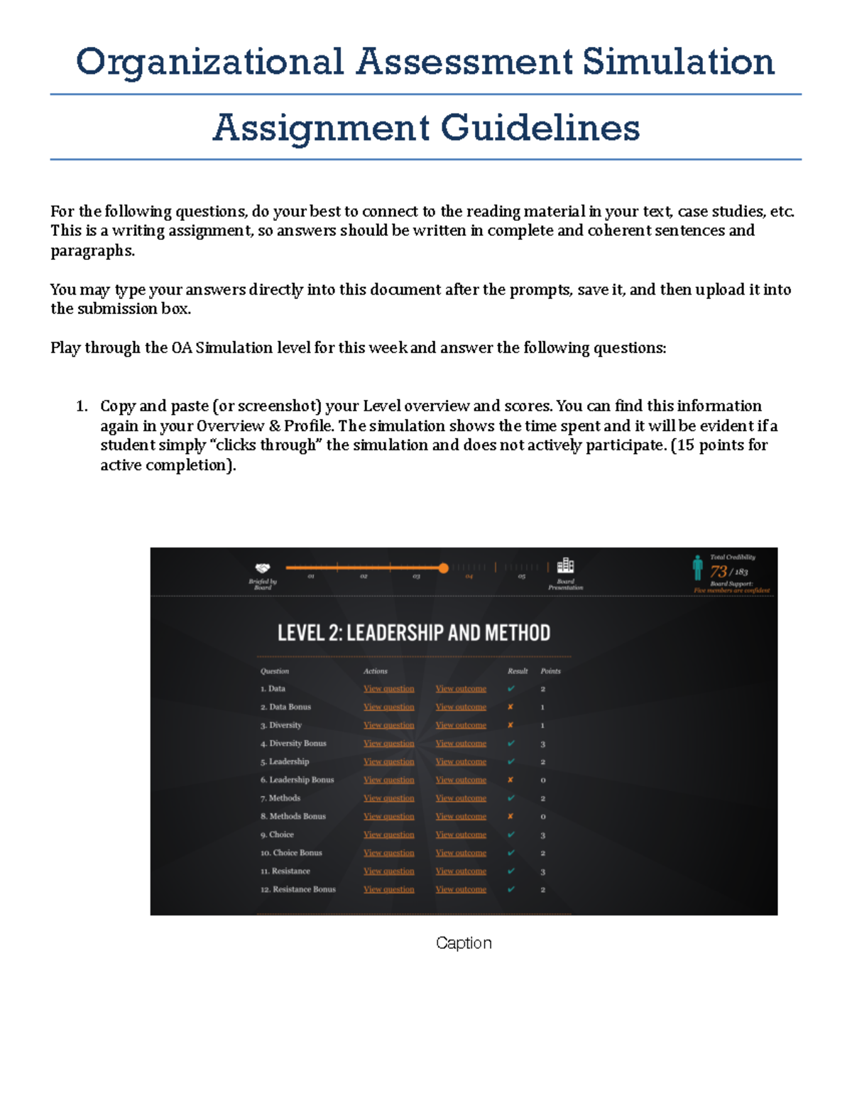 Assessment 3 - it was an assignment based on a simulation ...