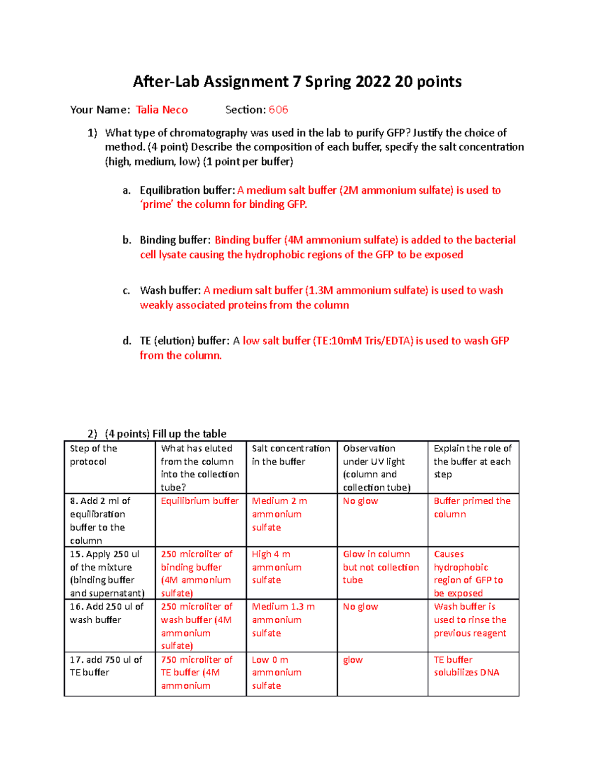 2022S After-lab 7 assignment - After-Lab Assignment 7 Spring 2022 20 points Your Name: Talia ...