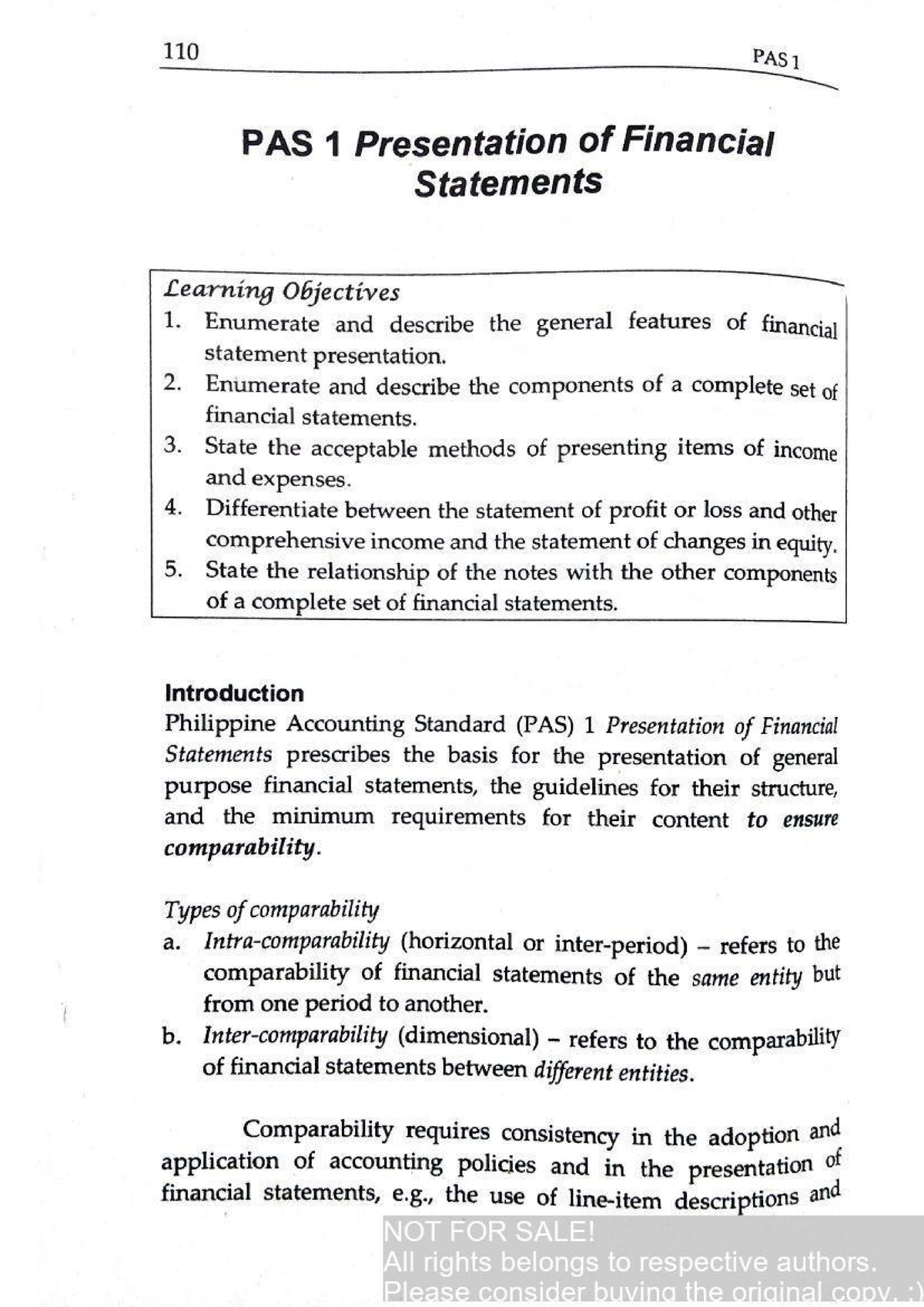 Chapter 3 Presentation of Financial Statements - BS accountancy - Studocu