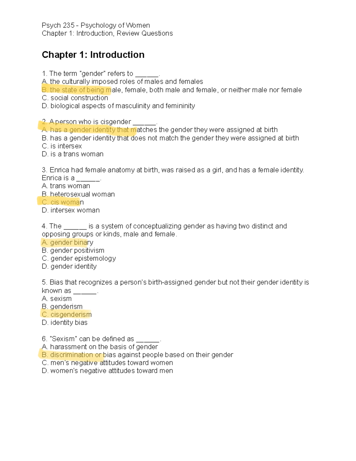 Chapter 1 Review Questions - Chapter 1: Introduction, Review Questions ...