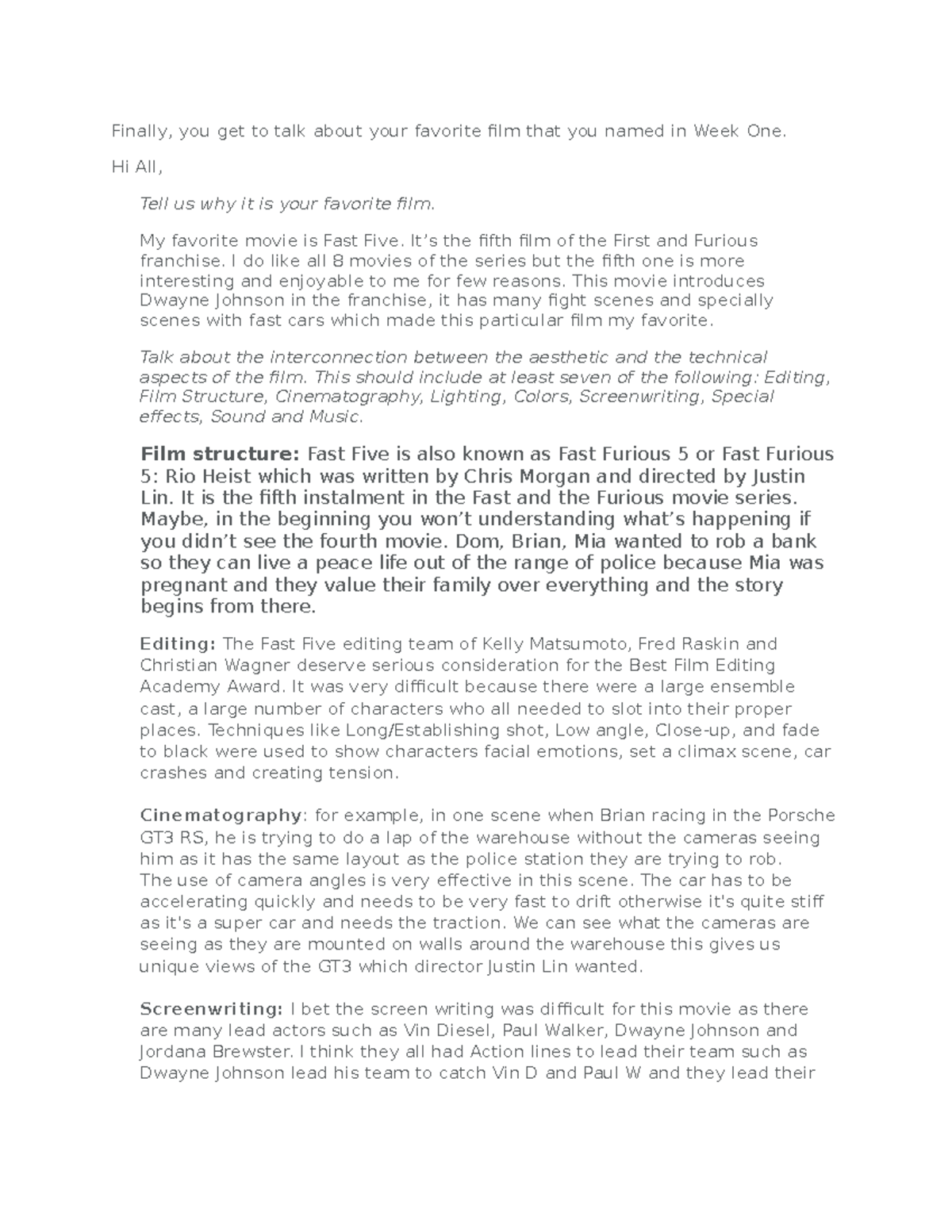 Week 8 - Weekly Discussions - Finally, you get to talk about your ...