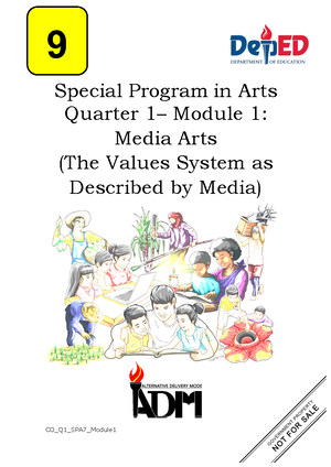 Quarter 1 Week 4 Media Arts 2 - CO_Q1_SPA_Module 4 Special Program in ...