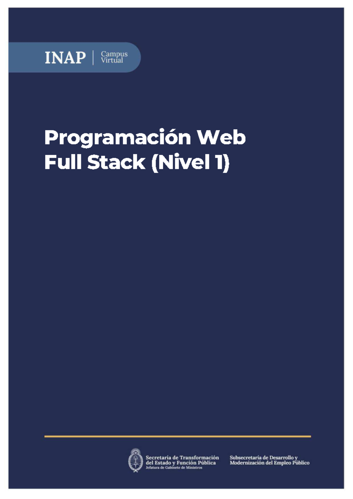 Apunte clase 1 - Programación Web - Programación Web Full Stack (Nivel 1) ####### 2 ...