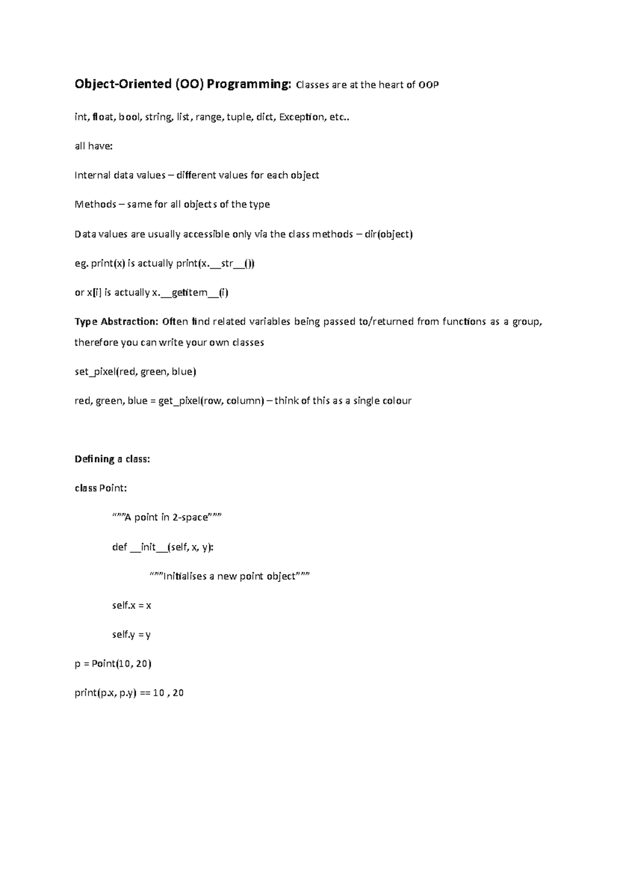 11 - Object Oriented Programming - Object-Oriented (OO) Programming ...
