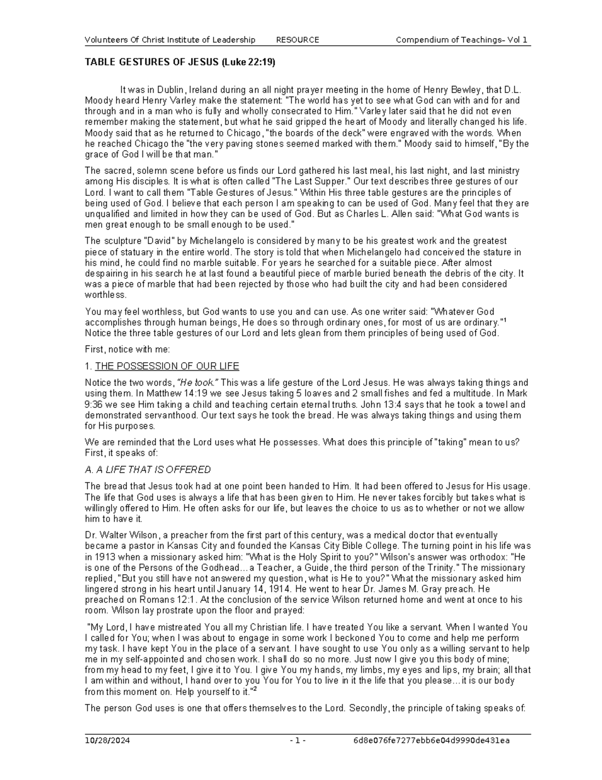 Table Manners of Jesus - notes - TABLE GESTURES OF JESUS (Luke 22:19 ...