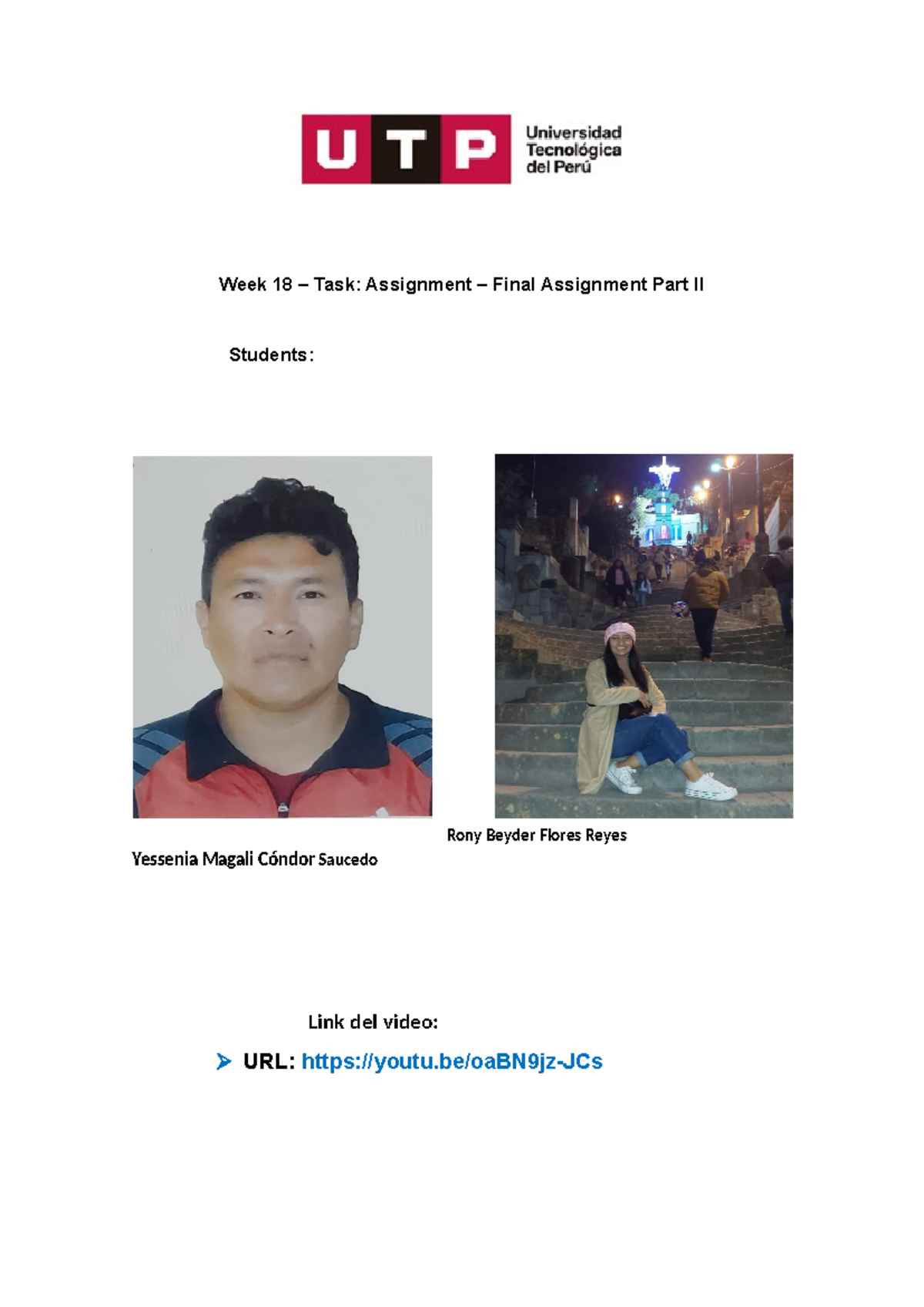 Semana 18 Task Assignment Final Assignment Part Ii Ingles Iii Week 18 Task Assignment