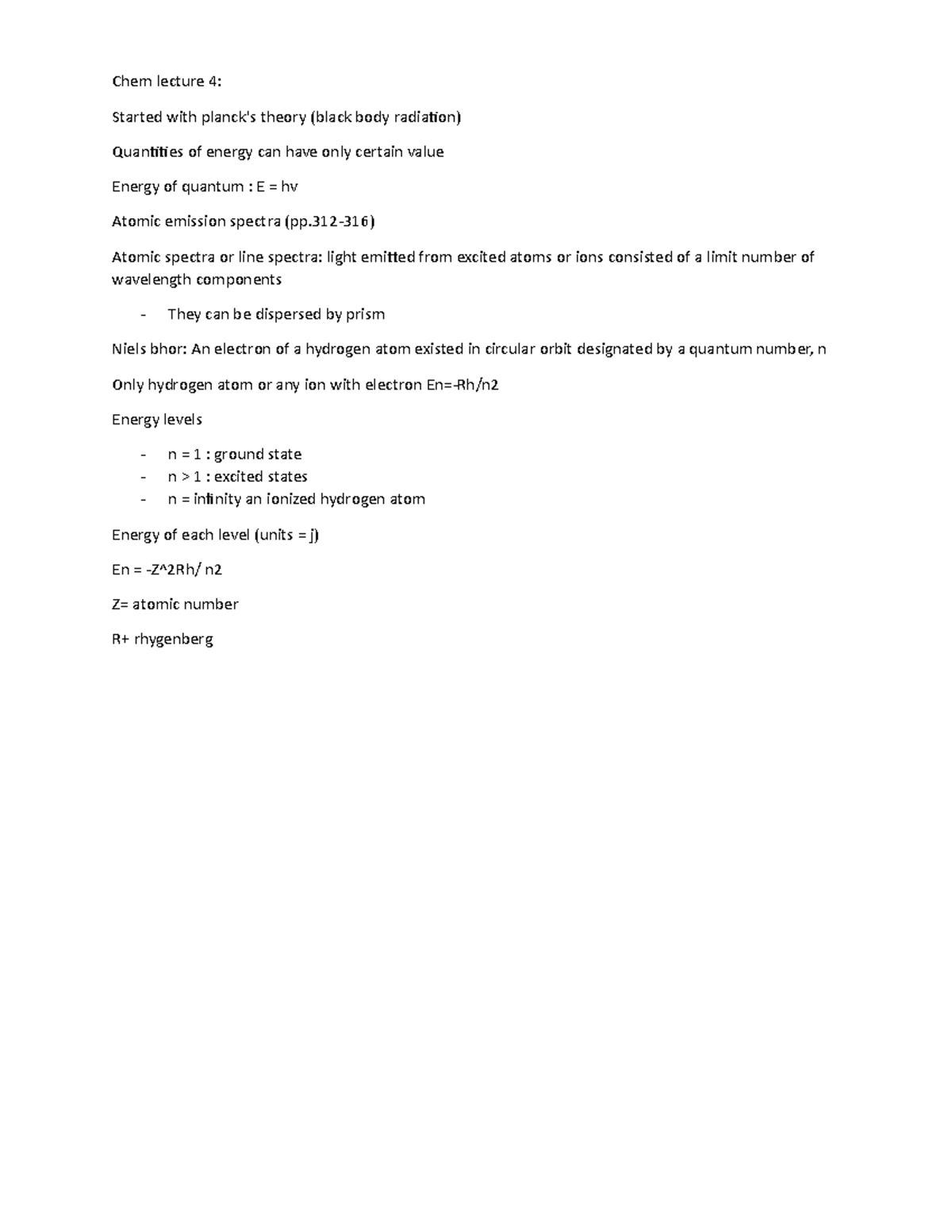 Chem lecture 4 - Studocu