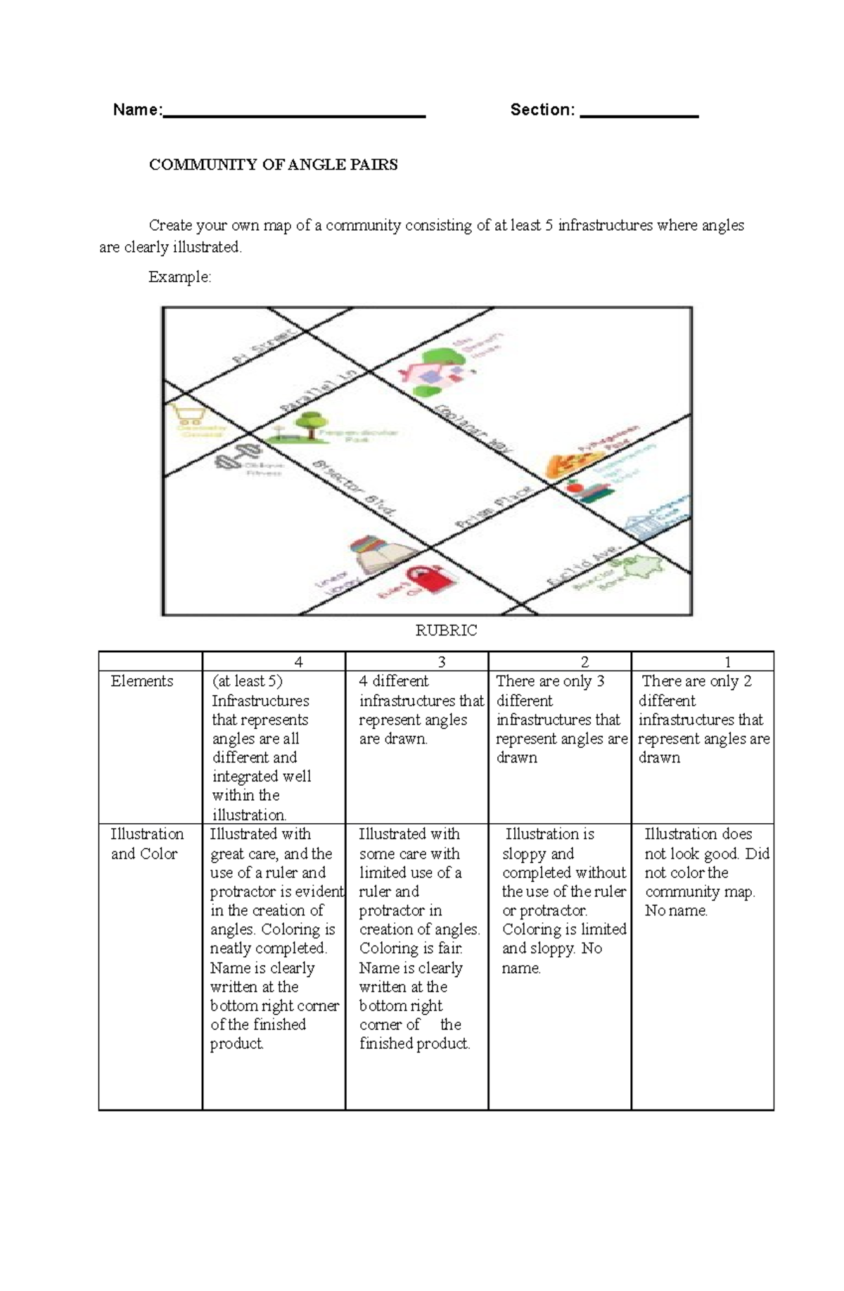 Math 7 activity Community of angle Pair - Name: Section: COMMUNITY OF ...