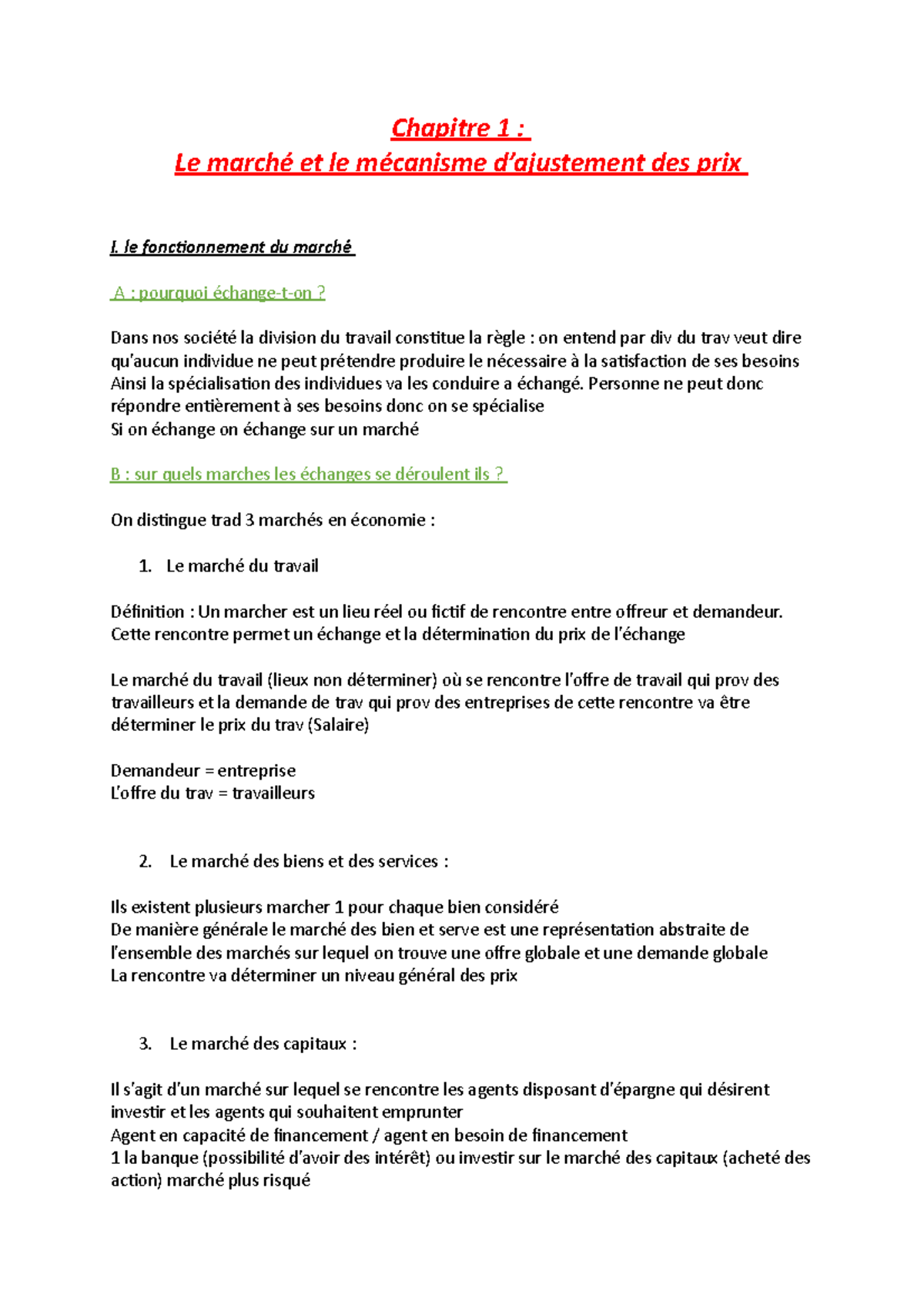 Chapitre 1 - l1feflmzlze;kflmkflzm - Chapitre 1 : Le marché et le ...