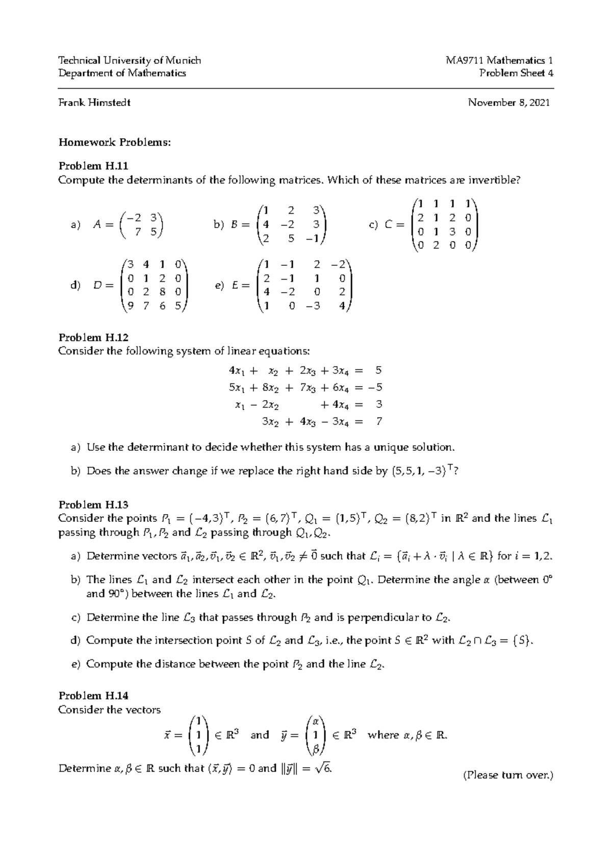 Sheet 04 - Technical University of Munich MA9711 Mathematics 1 ...