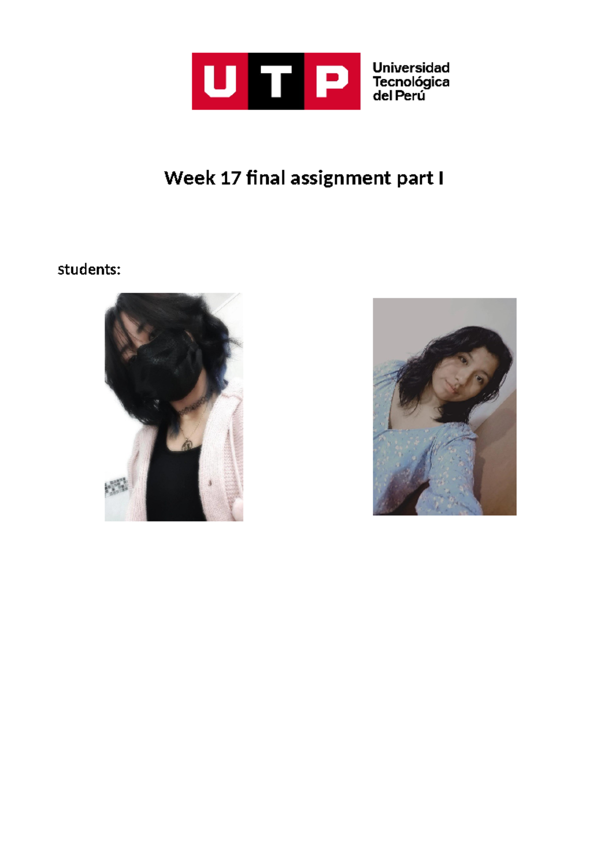 Week 17 final assignment part I - Ingles II - Studocu