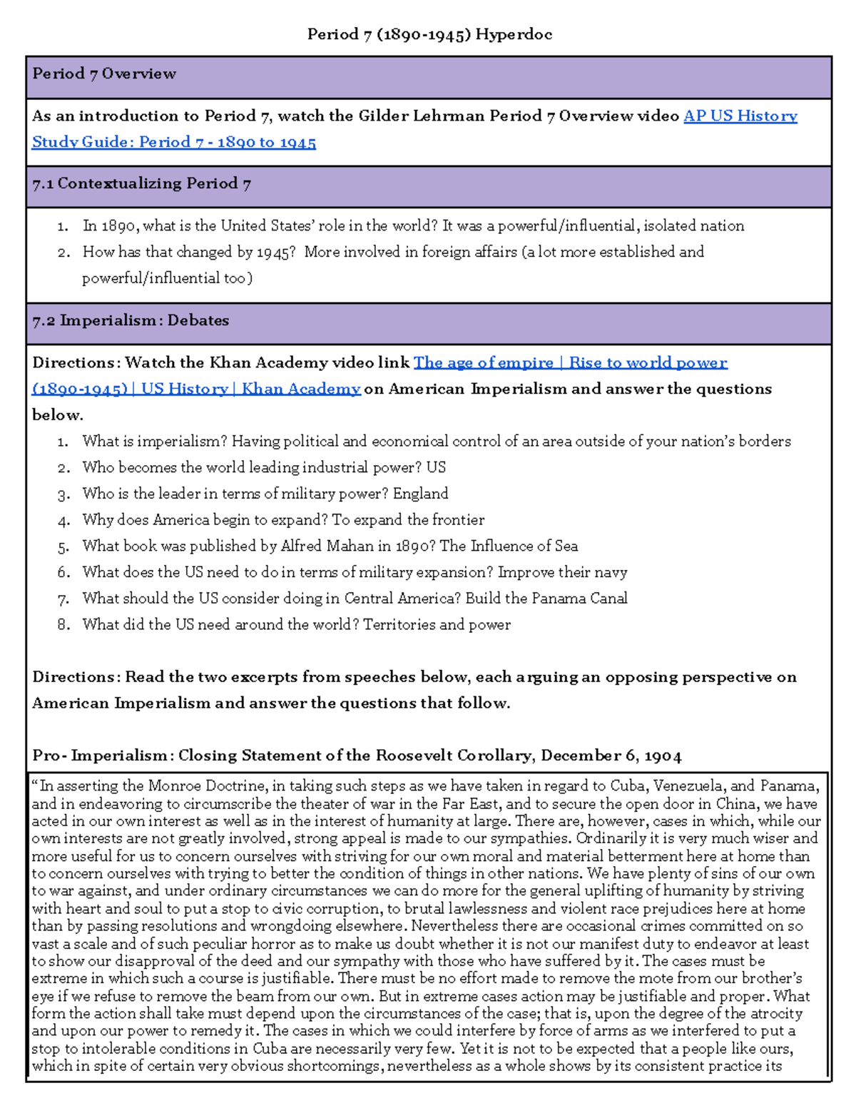 Unit 7 Hyperdoc 2024 - Period 7 (1890-1945) Hyperdoc Period 7 Overview ...