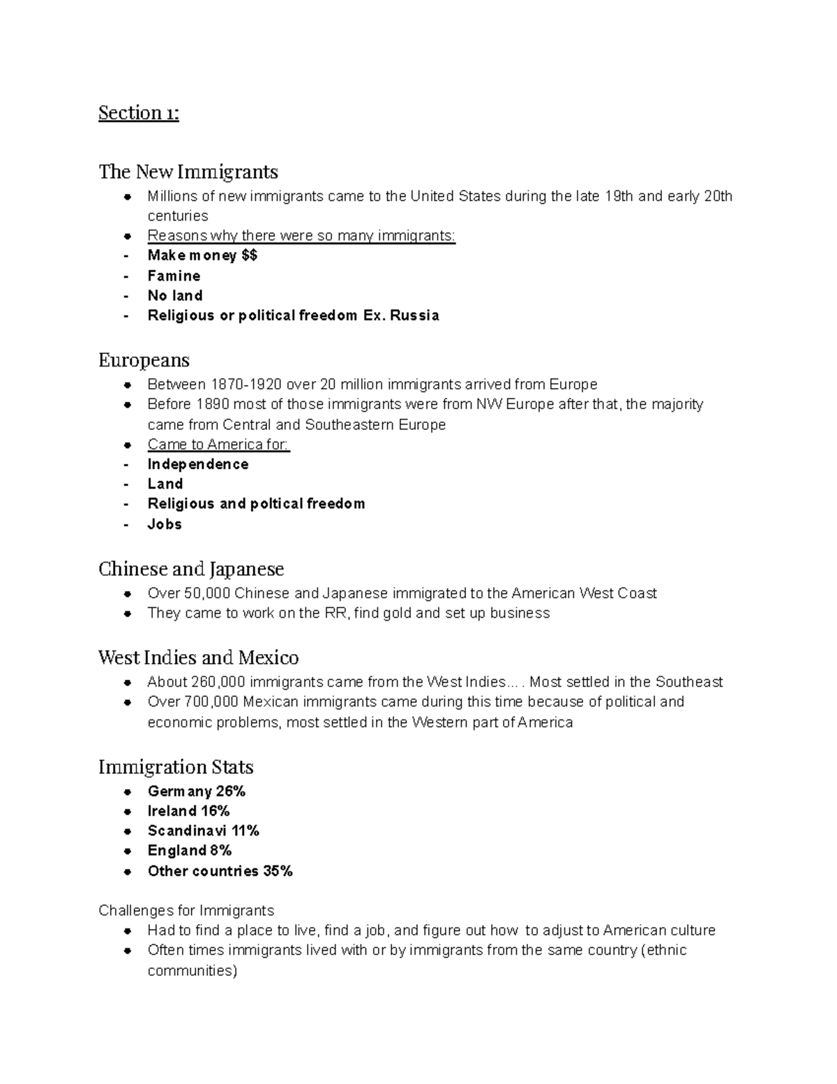 Ch 15 history - These are my notes. My notes are based off of my ...