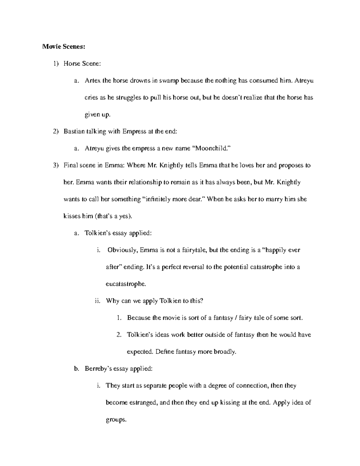 W131 Notes on MT4 - Movie Scenes: 1) Horse Scene: a. Artex the horse ...