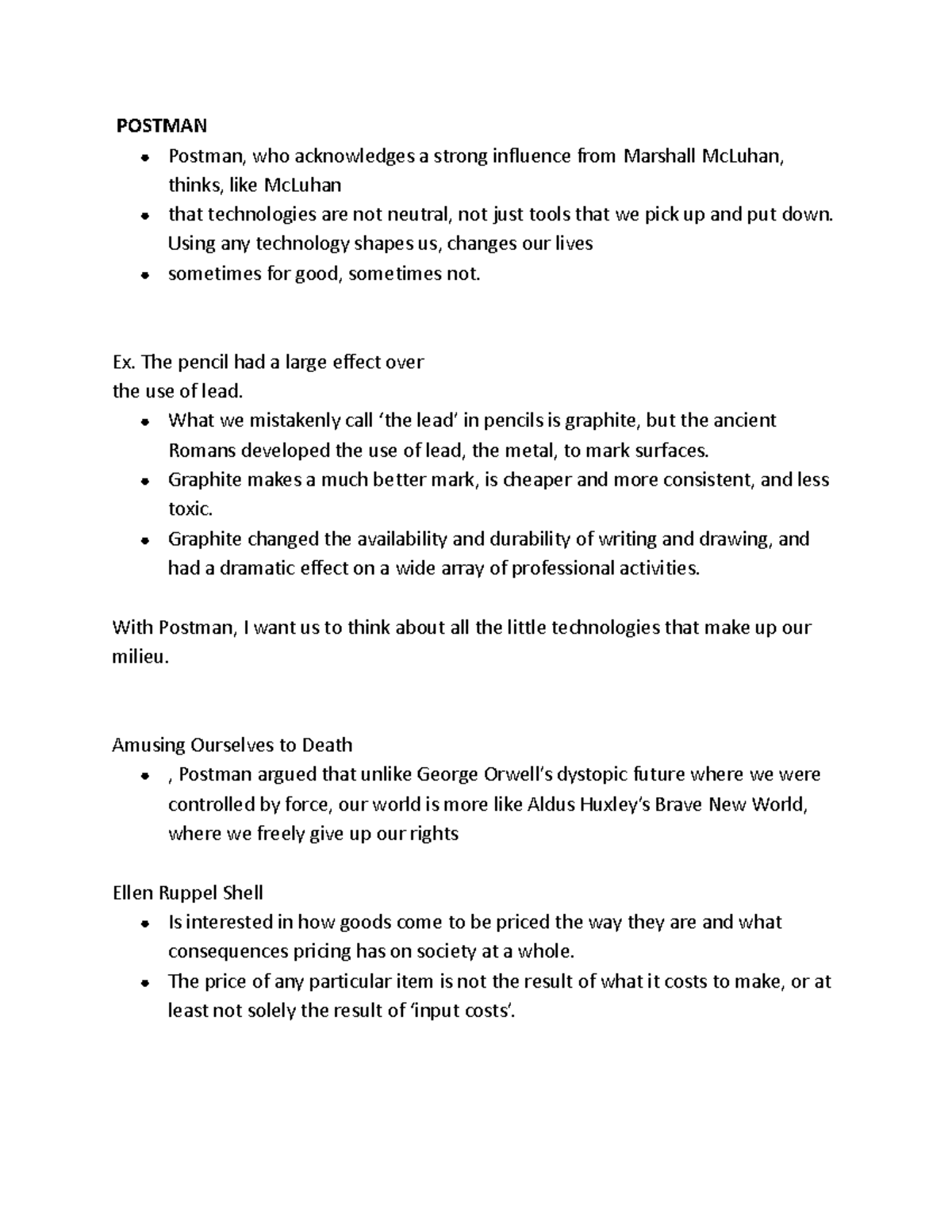 CS213 Quiz 2 review - POSTMAN Postman, who acknowledges a strong ...