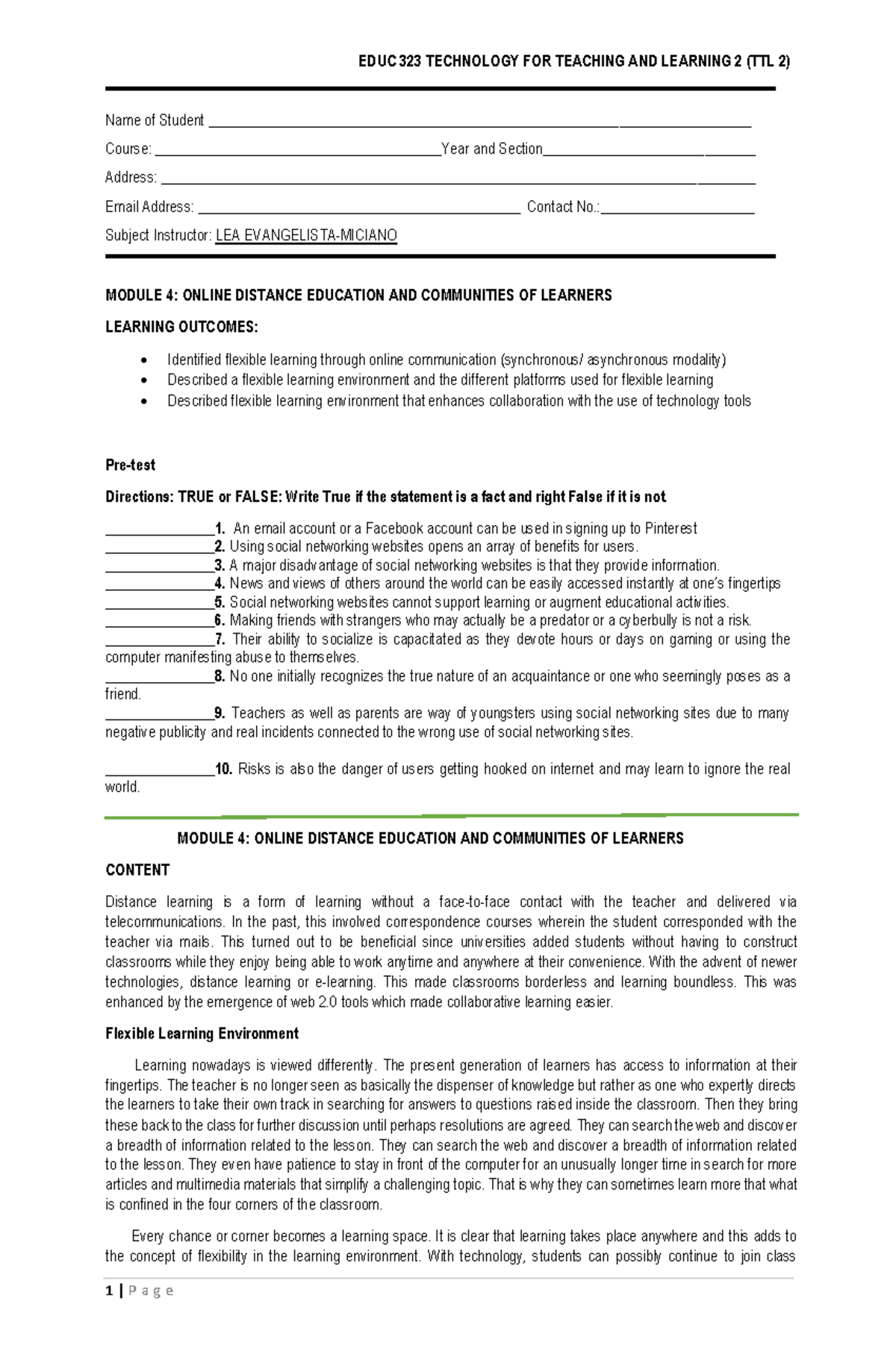 Module-4-TTL2 - Food and services management - Name of Student - Studocu