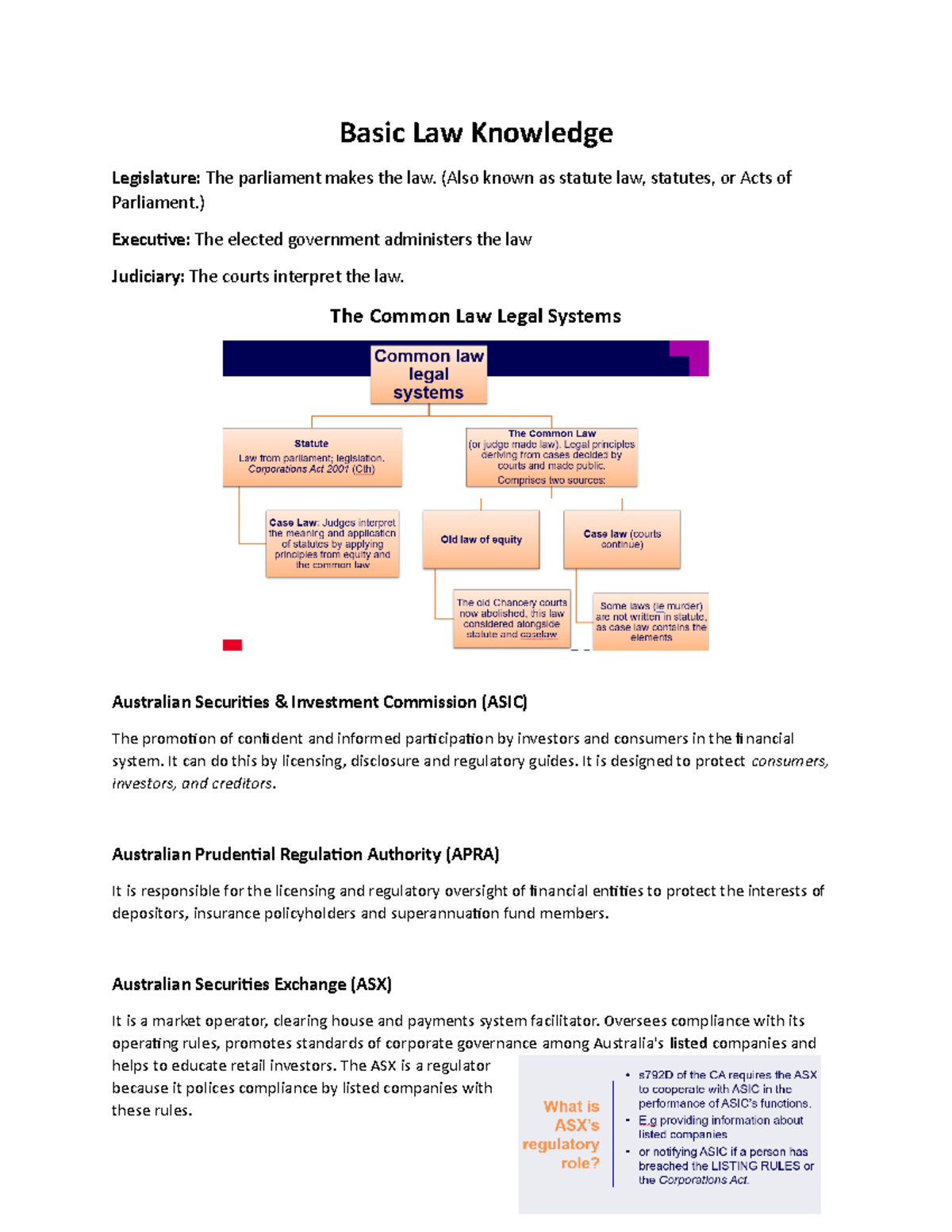 Basic Law Knowledge (1-2) - Basic Law Knowledge Legislature: The ...