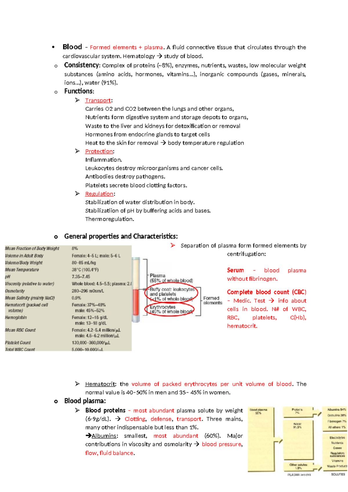 Histo. - Blood - Course Summary, including Lectures, Junquieras, Amboss ...