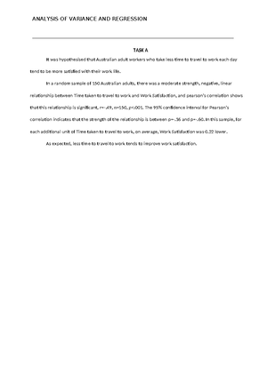 STA2000 6 regression - STA20006 Analysis of Variance and Regression Assignment 2: Workbook - Studocu