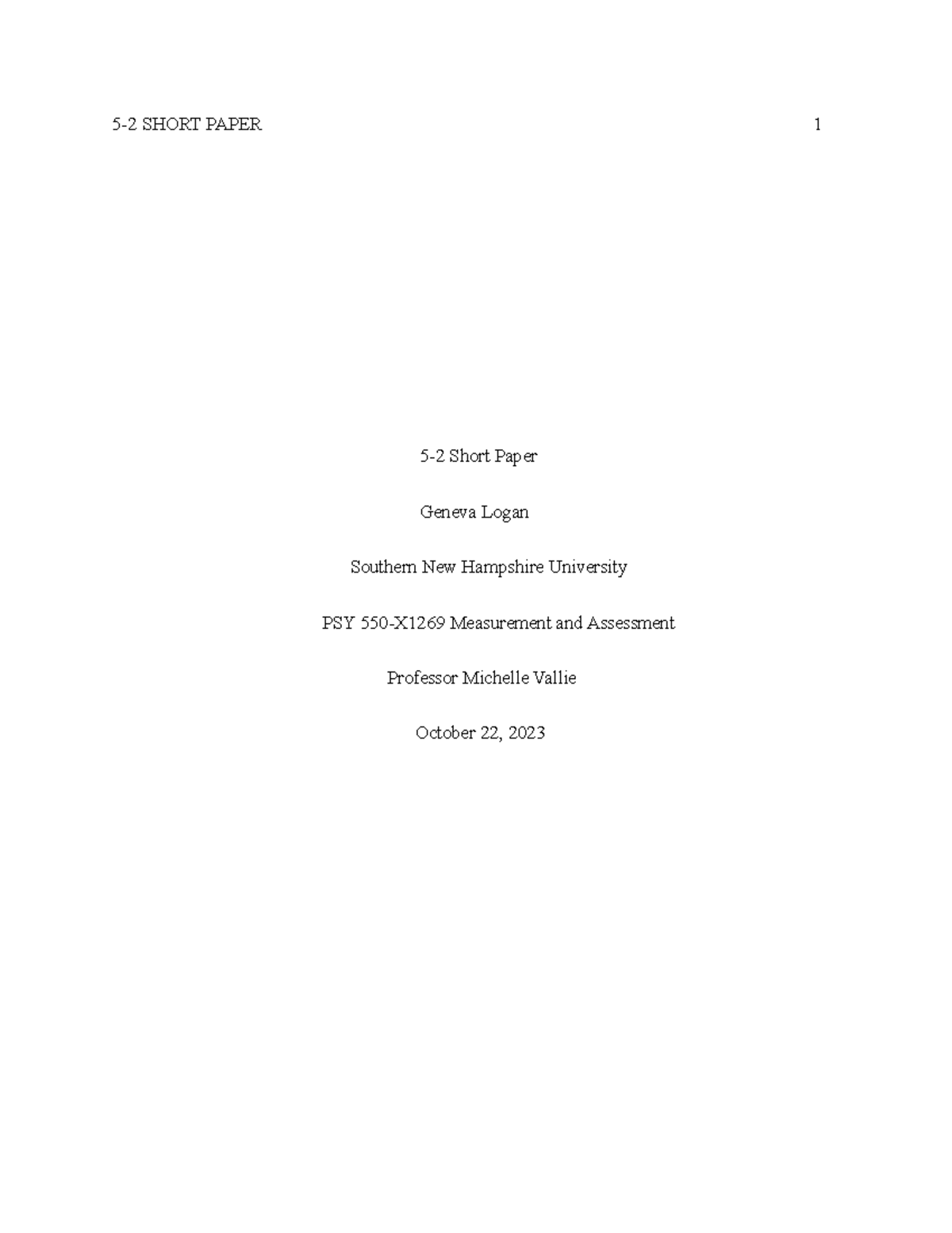 Week 5 2 analyzing a sample intelligence achievement report - 5-2 Short ...